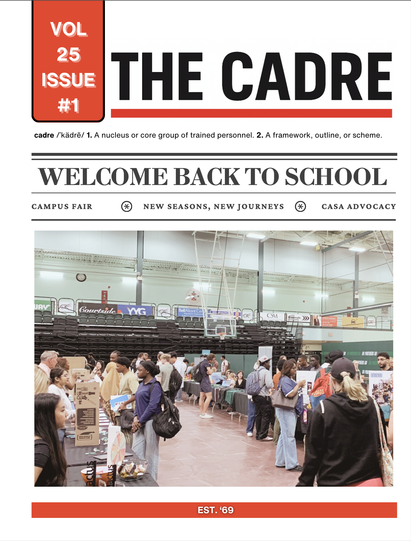 Volume 25 Issue #1: Welcome Back To School - The Cadre | UPEI